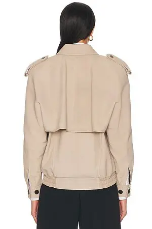 Saint Laurent Leather Bomber Jacket