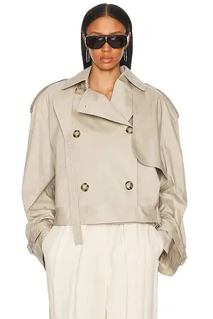 Stella McCartney Light Cotton Short Trench Coat