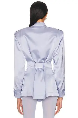Alexandre Vauthier Satin Tailoring Jacket - Iris