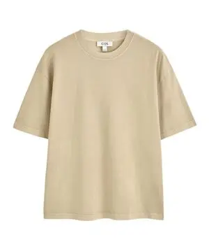 Cos Relaxed Lightweight Cotton T-shirt - Beige