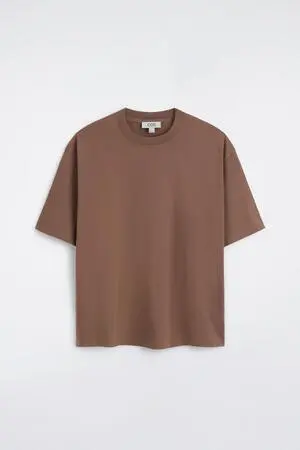 Cos Relaxed Lightweight Cotton T-shirt - Brown