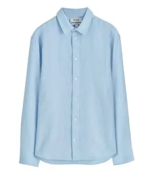 Cos Relaxed Lightweight Cotton T-shirt - Light Blue