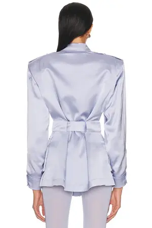 Alexandre Vauthier Satin Tailoring Jacket - Iris