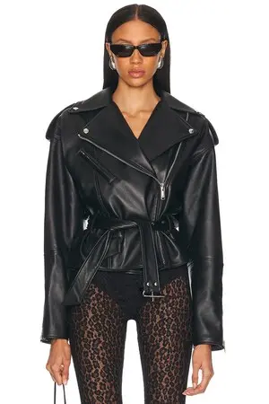 Alexandre Vauthier Leather Biker Jacket