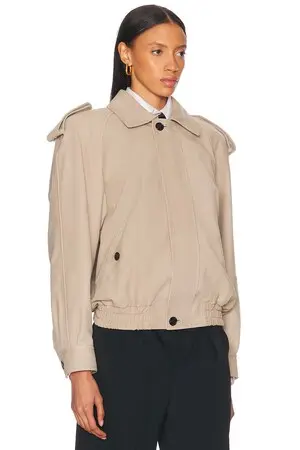 Saint Laurent Beige Bomber Jacket