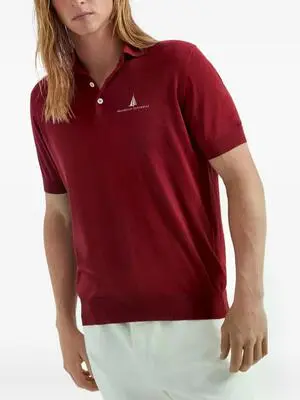 Brunello Cucinelli Logo-print Polo Shirt - Red