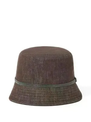 Brunello Cucinelli Bucket Hat With Monili Chain - Brown