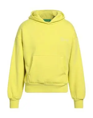 GARMENT WORKSHOP Cotton Jersey Embroidered Logo Hoodie - Yellow