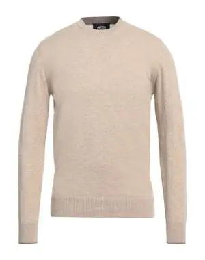Alpha Studio Geelong Wool Crewneck Sweater Beige