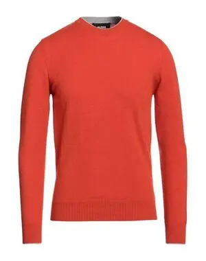 Alpha Studio Geelong Wool Crewneck Sweater - Orange