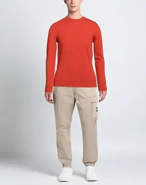 Alpha Studio Geelong Wool Crewneck Sweater - Orange