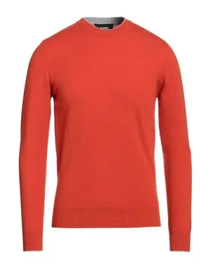 Alpha Studio Geelong Wool Crewneck Sweater - Orange