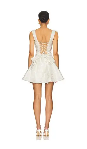 RUNAWAY THE LABEL Lace Trim Mini Dress