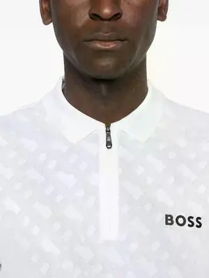 BOSS Monogram-jacquard Polo Shirt