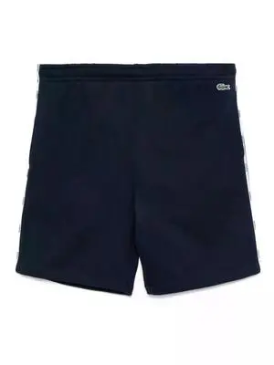Lacoste Cotton Logo-trim Shorts - Blue