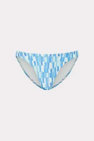 MILLY CABANA Margot Sunset Tile Bikini Bottom - Light Blue