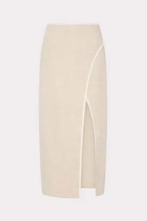 MILLY Neriya Linen Contrast Skirt