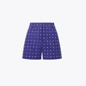 Tory Burch Twill Camp Short - Ballpoint Ink Nothing Ditsy