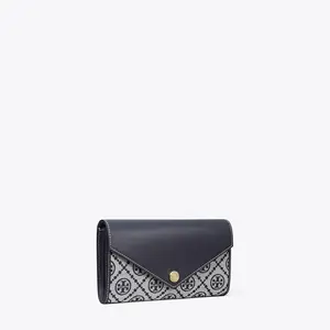 Tory Burch T Monogram Wide Envelope Wallet - Tory Navy
