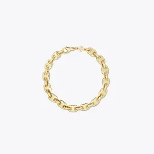 Tory Burch Gemini Link Delicate Bracelet - Light Brass