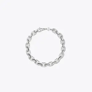 Tory Burch Gemini Link Delicate Bracelet Light Silver