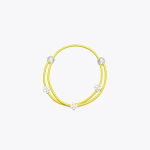Tory Burch Icon Multi-wrap Slider Bracelet - Light Silver/yellow