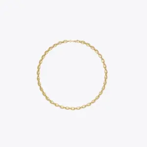 Tory Burch Gemini Link Delicate Necklace - Light Brass