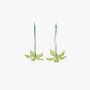 Tory Burch Curiosity Flower Drop Earrings - Mint