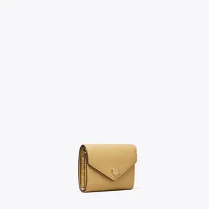 Tory Burch Small Pebble Envelope Wallet - Biscotti