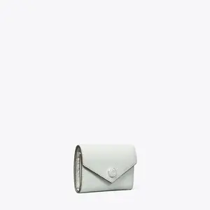 Tory Burch Tory Burch Small Pebble Envelope Wallet Light Titanium