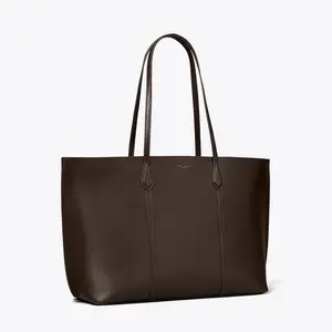 Tory Burch Pebbled Leather Tote - Deep Brown