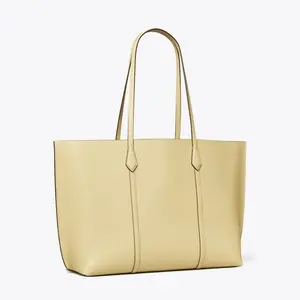 Tory Burch Pebbled Leather Tote - Praline