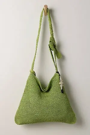 Free People Woven Straw Tote Bag - Matcha