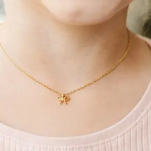 PIP POP Bow Pendant Necklace