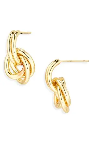 Shashi Petra Triple Link Hoop Earrings - Gold