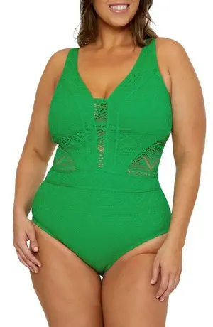 BECCA By Rebecca Virtue Color Play One-piece Swimsuit - Emerald