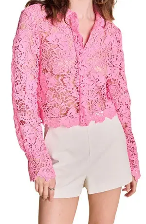 Endless Rose Lace Crop Shirt