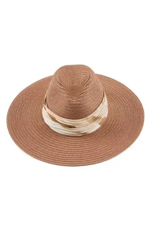 Eugenia Kim Emmanuelle Wide Brim Packable Fedora - Fawn