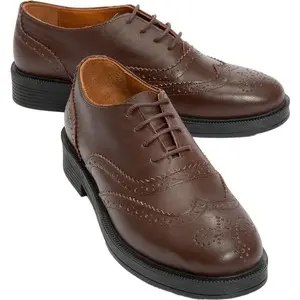 FOREVER & ALWAYS SHOES Avra Leather Oxford - Brown Leather