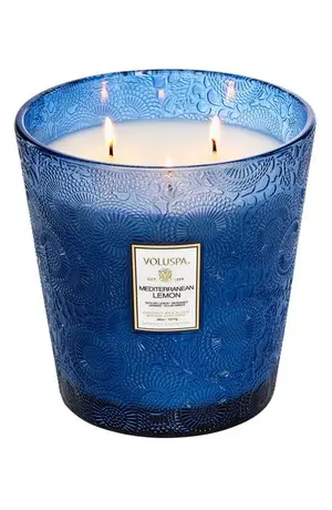 Voluspa Three-wick Hearth Candle - Mediterranean Lemon