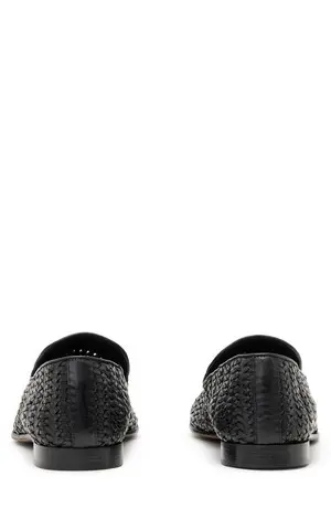 John Varvatos Venice Woven Slip-on Shoe - Black