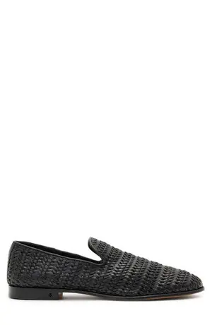 John Varvatos Venice Woven Slip-on Shoe - Black