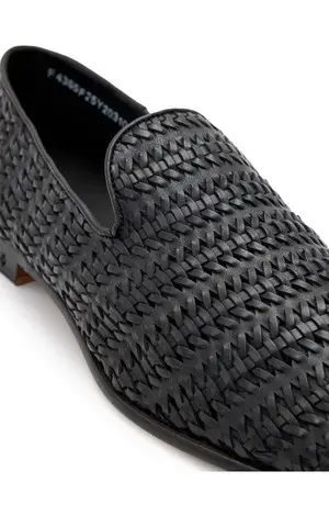John Varvatos Venice Woven Slip-on Shoe - Black