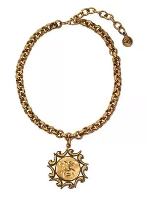 Etro Sun And Rays Pendant Necklace - Gold