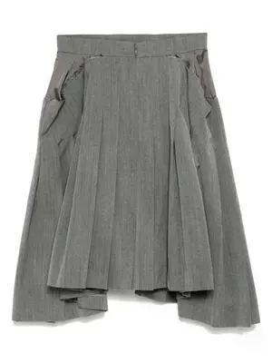 PUSHBUTTON Square Pleated Skirt