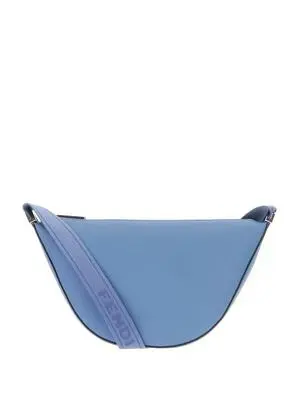 Fendi Curved Leather Shoulder Bag - Blue