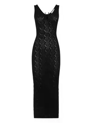 Philipp Plein Monogram Jacquard Pencil Dress