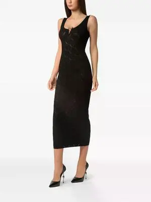 Philipp Plein Monogram Jacquard Pencil Dress