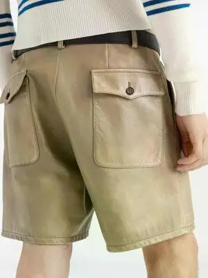 Prada Leather Shorts