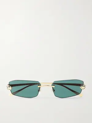 CARTIER Panthère Rimless Sunglasses - Gold